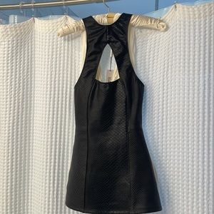 Sky | Tops | New With Tags Sky Shirt With Faux Leather On One Side And ...